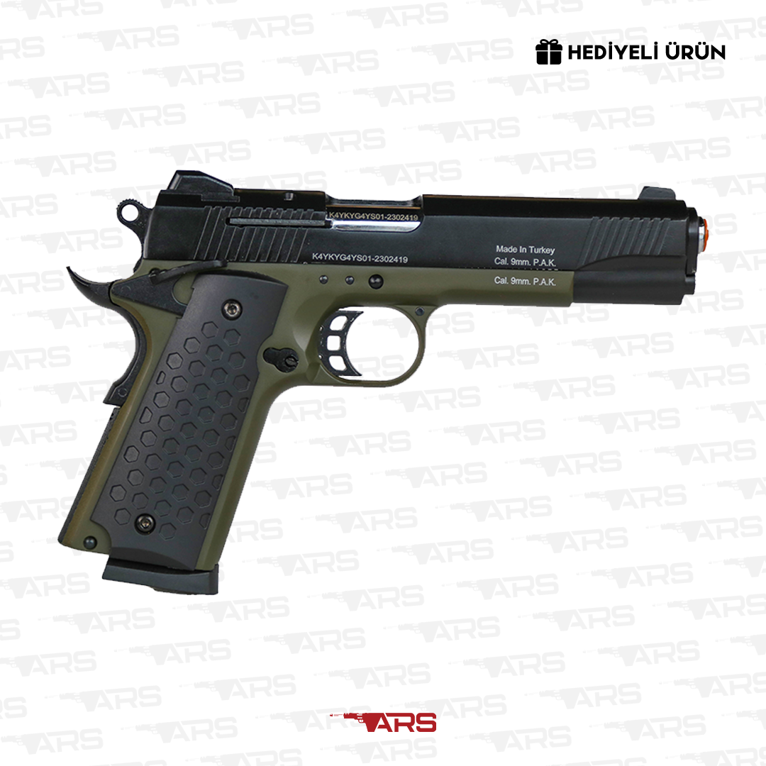 Kuzey 911 Yeşil P.Kabze 9MM Ses Tabancası